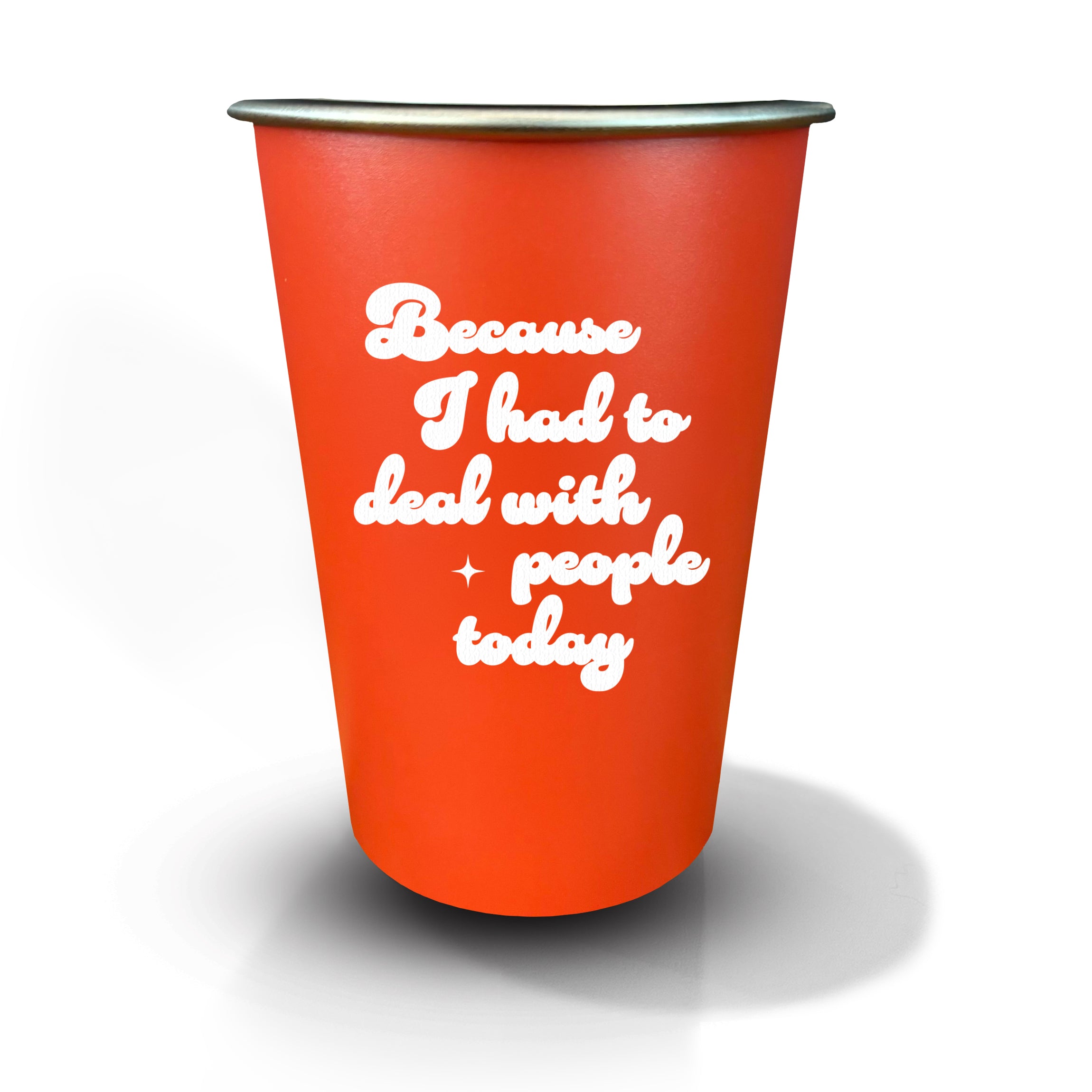 Quirky Stainless Pint Glasses: Witty Sayings – Papersalt