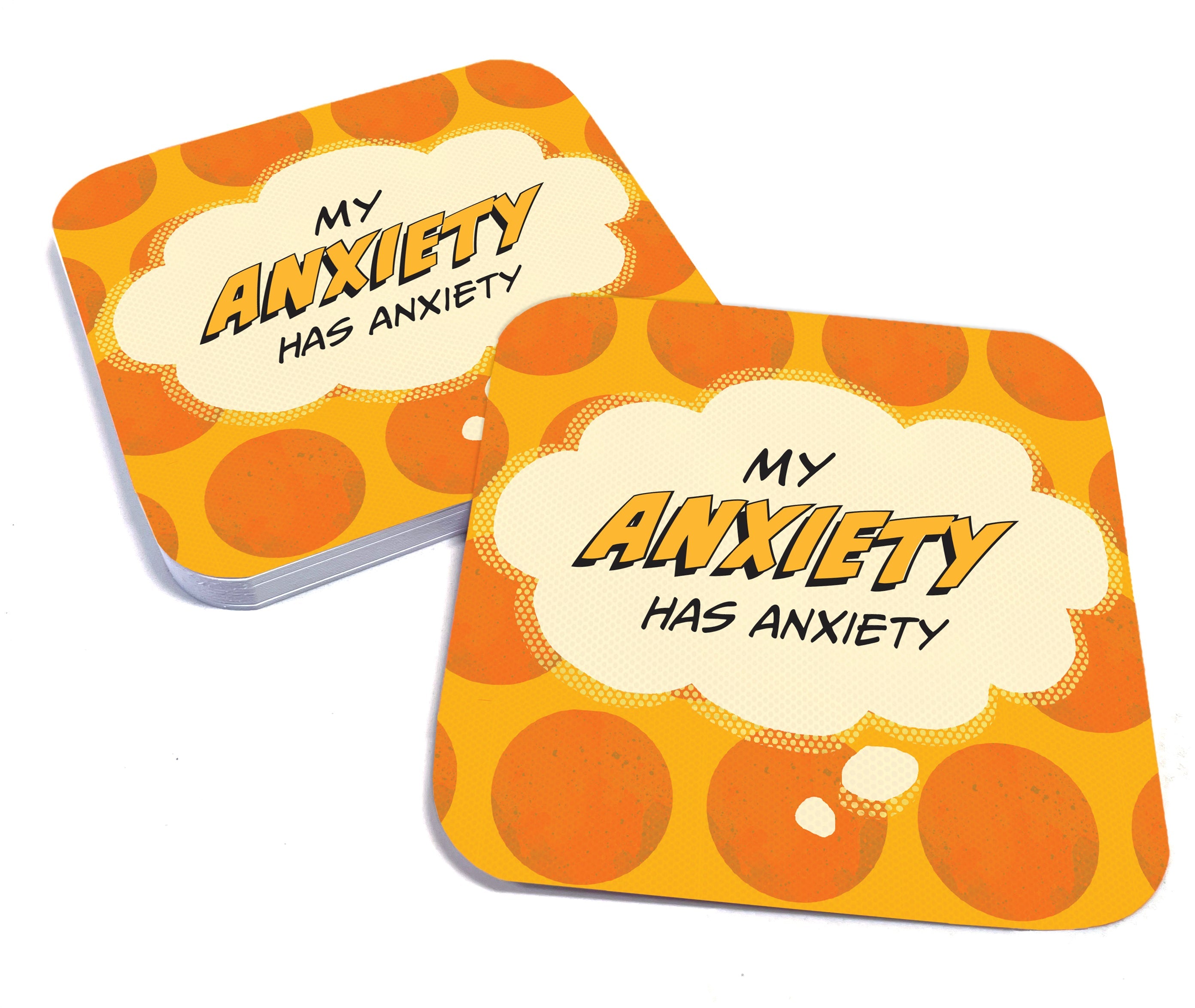 My Anxiety has Anxiety Paper Coaster Set – Papersalt