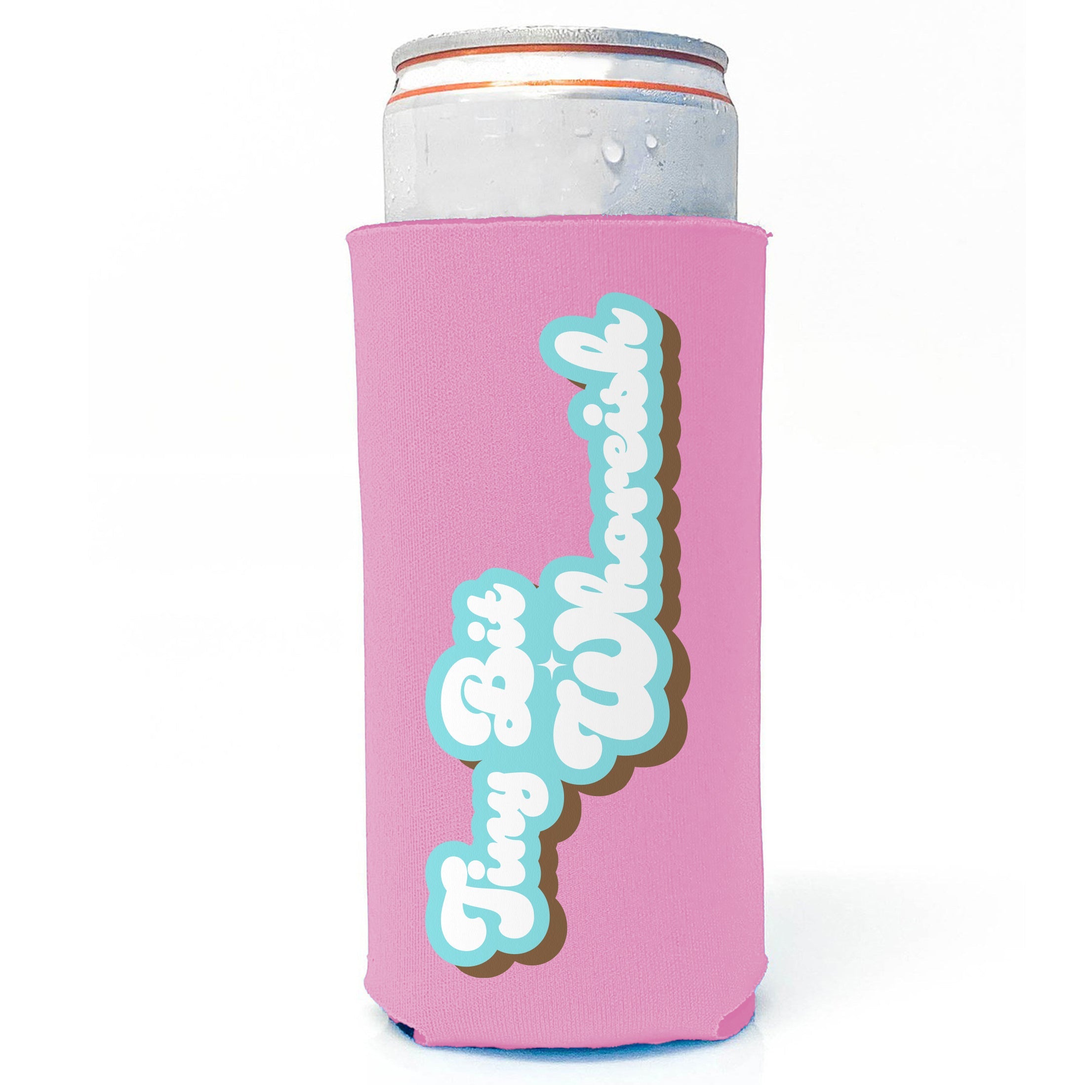 Papersalt Slim Can Koozies: Snarky Humor with Retro Design