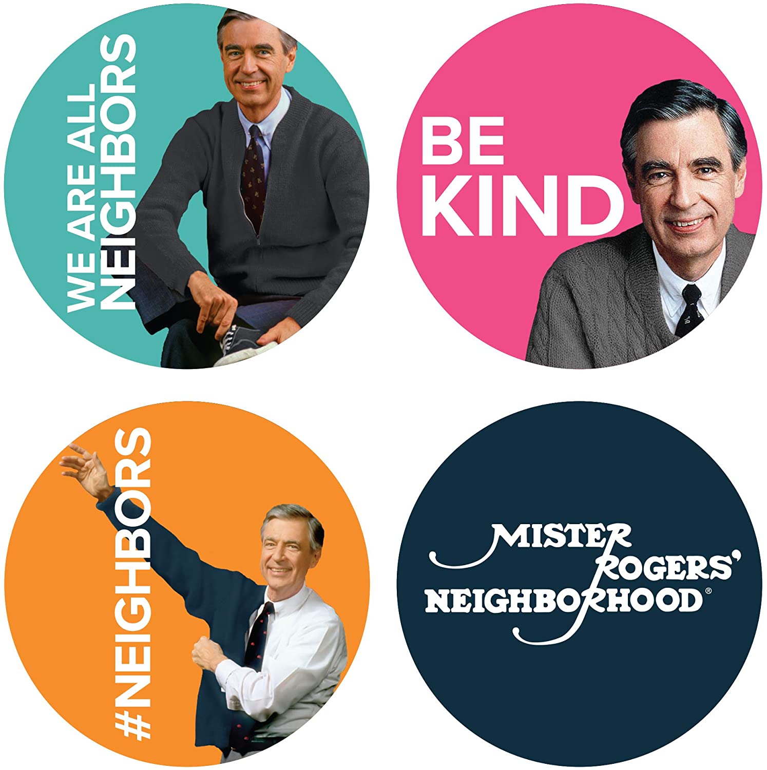 Mister Rogers Quote Stickers - Set of 4 | Papersalt